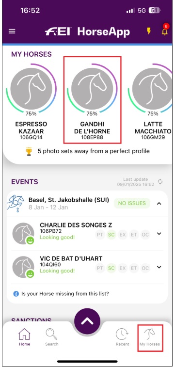 FEI HorseApp Vaccination Module - British Equestrian